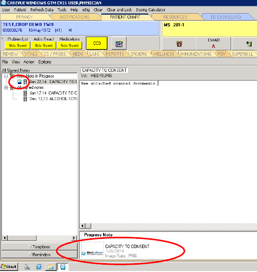 Attaching Scanned Images/Documents to a Note in CareVue | Medsphere Support